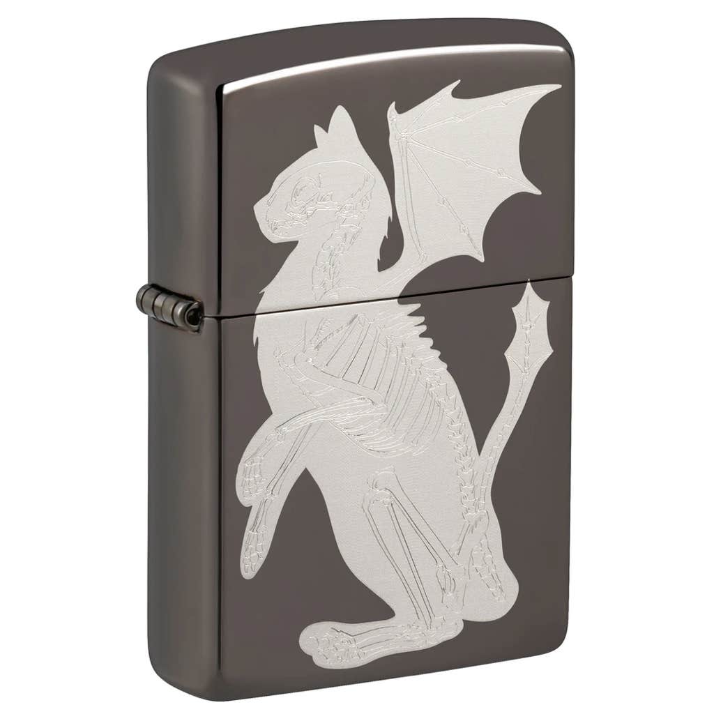 Zippo Black Ice Dragon Cat - Buy Zippo In India with Engraving – LightMen