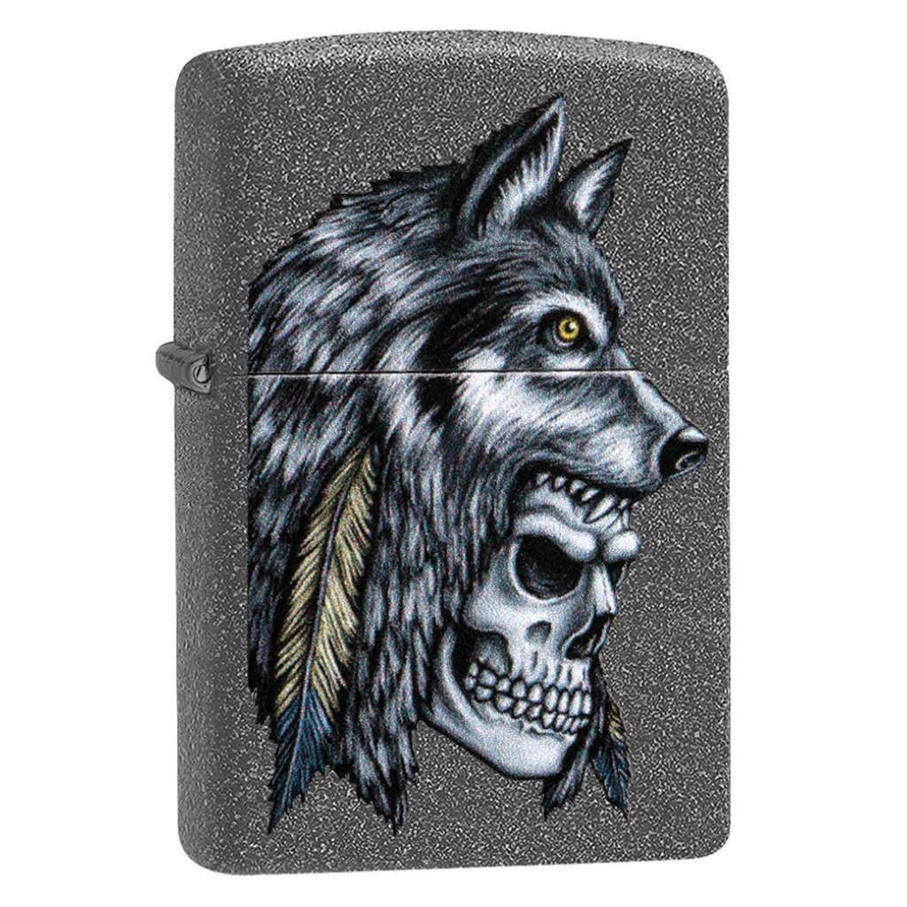 Zippo Wolf Skull Feather Design - Buy Zippo In India with Engraving ...